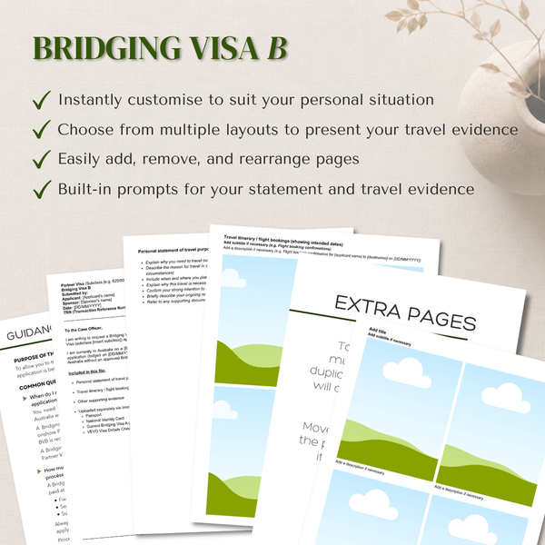 Partner Visa Template | Bridging Visa B – Partner Visa Templates